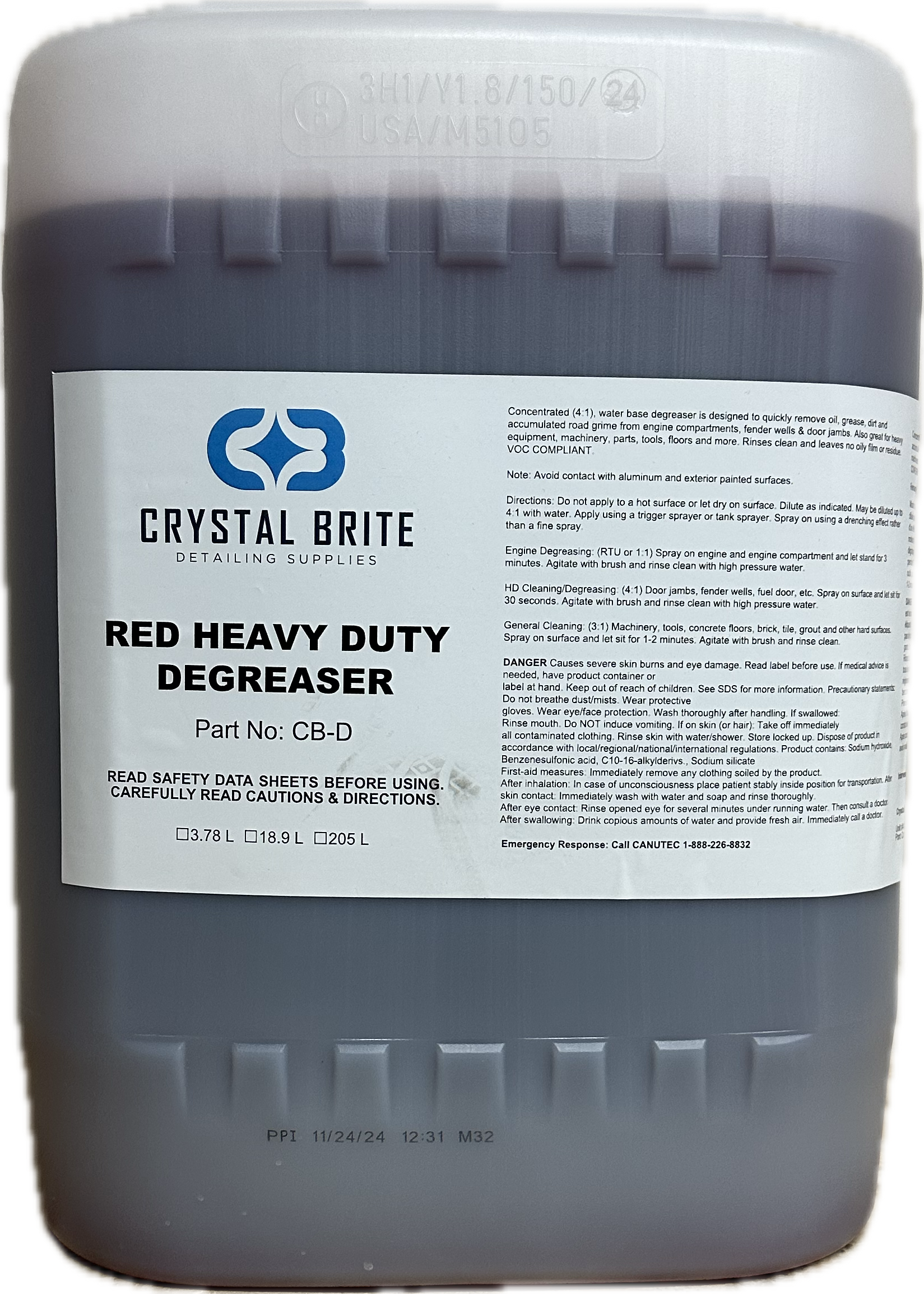 Crystal Brite Red Heavy Duty Degreaser (5 Gallon)