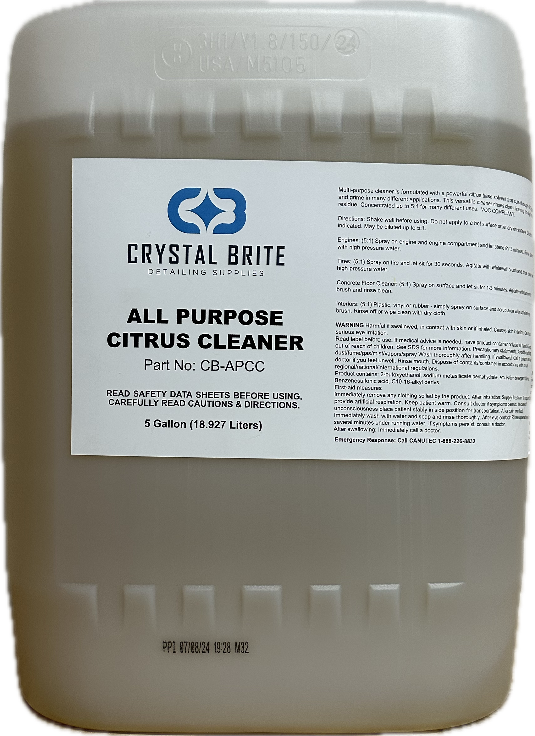 Crystal Brite All Purpose Citrus Cleaner (5 Gallon)