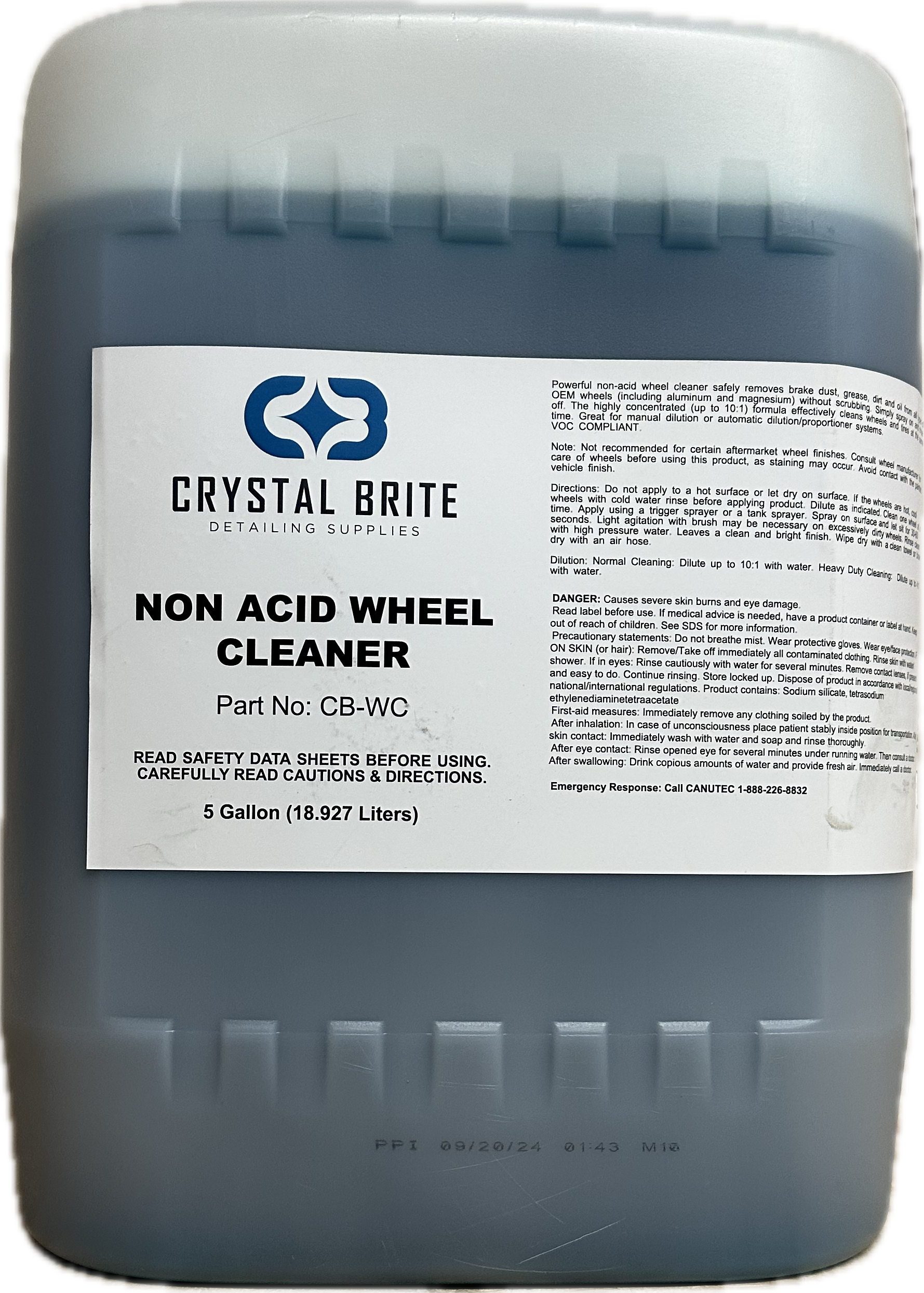 Crystal Brite Non Acid Wheel Cleaner (5 Gallon)