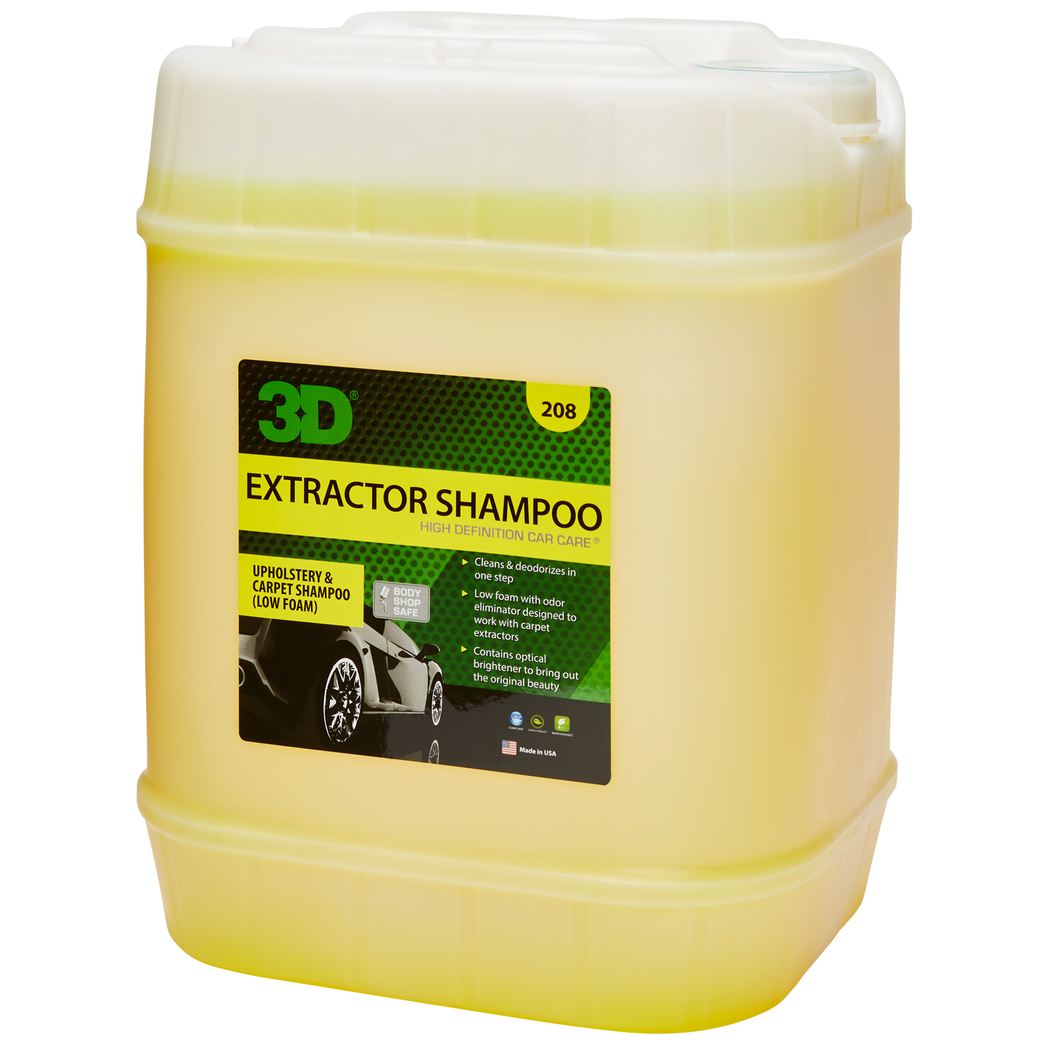 3D 208 Extractor Shampoo (5 Gallon)