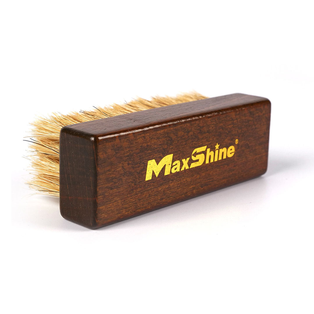 Maxshine Leather & Textile Cleaning Brush - Boar's Hair